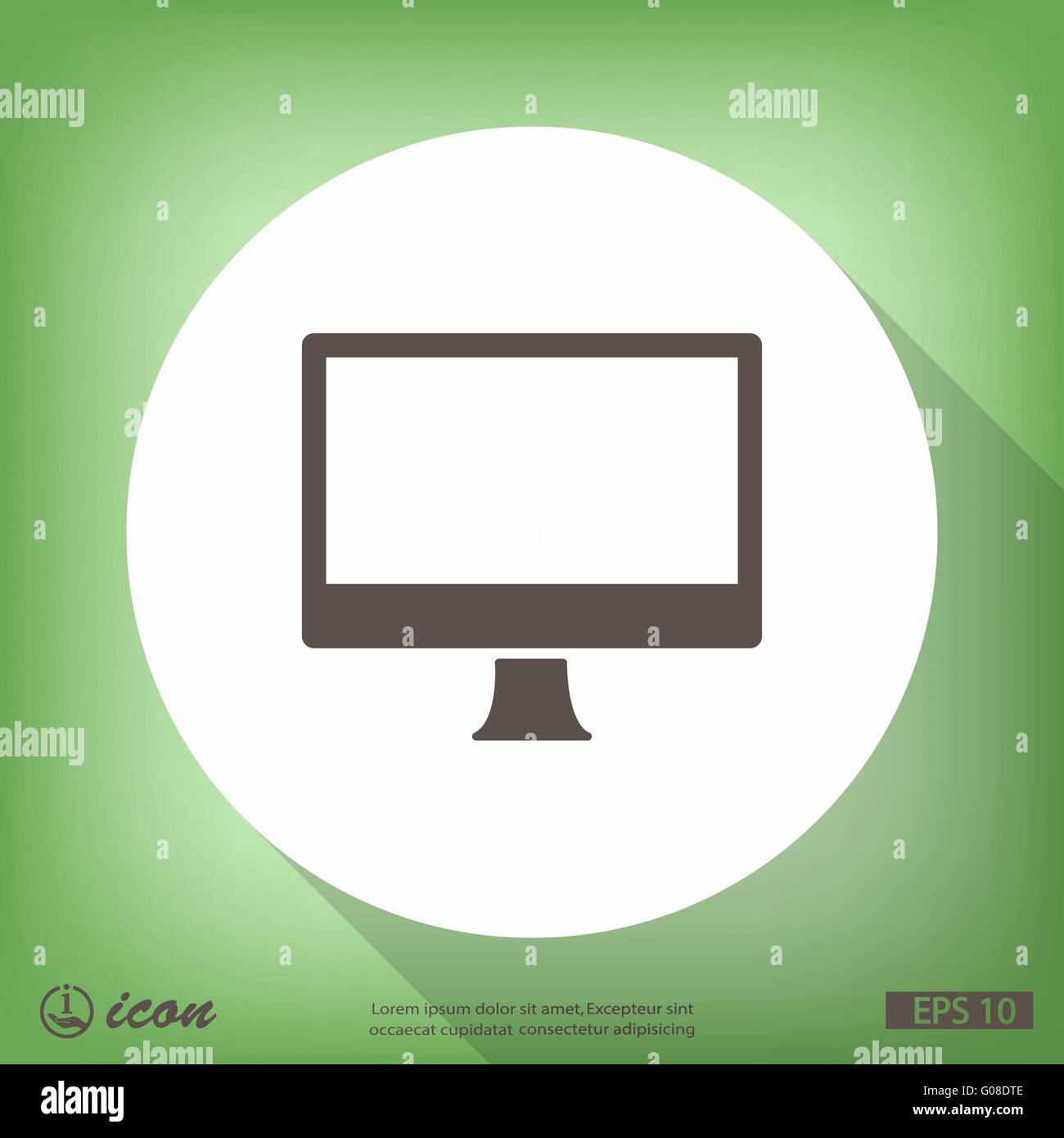 Pictograph of computer. Vector concept illustration for design. Eps 10 Stock Vector Image & Art ...