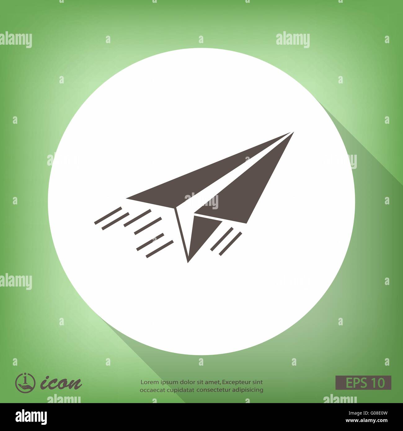 Pictograph of airplane. Vector concept illustration for design. Eps 10 ...