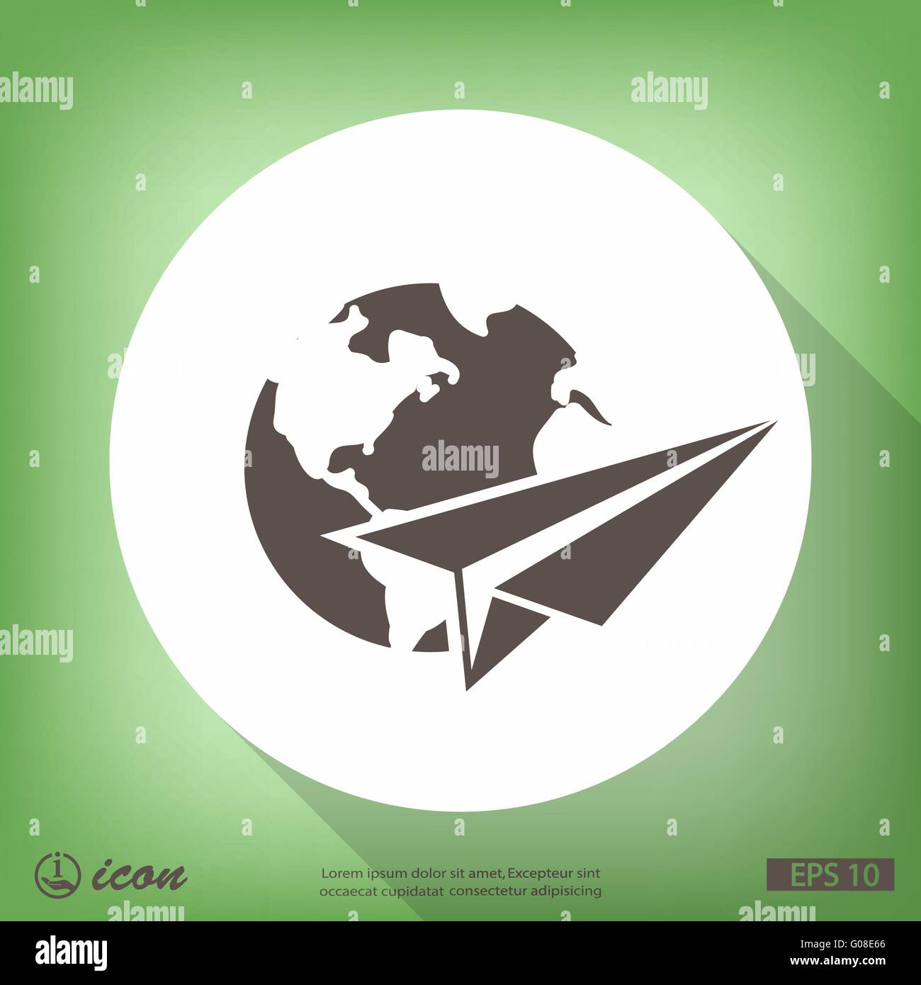 Pictograph of airplane. Vector concept illustration for design. Eps 10 ...