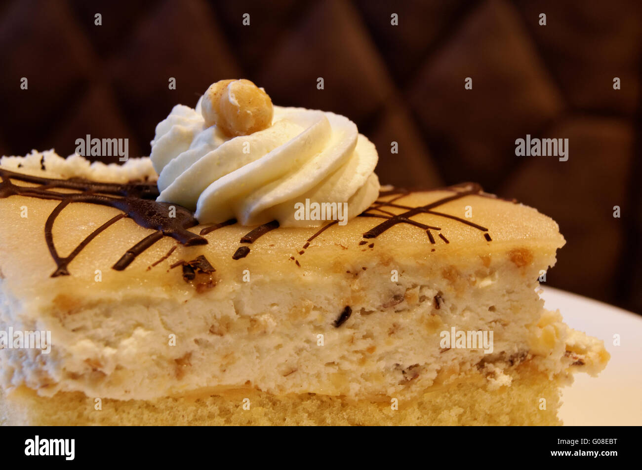 Nut Cream Slice Stock Photo - Alamy