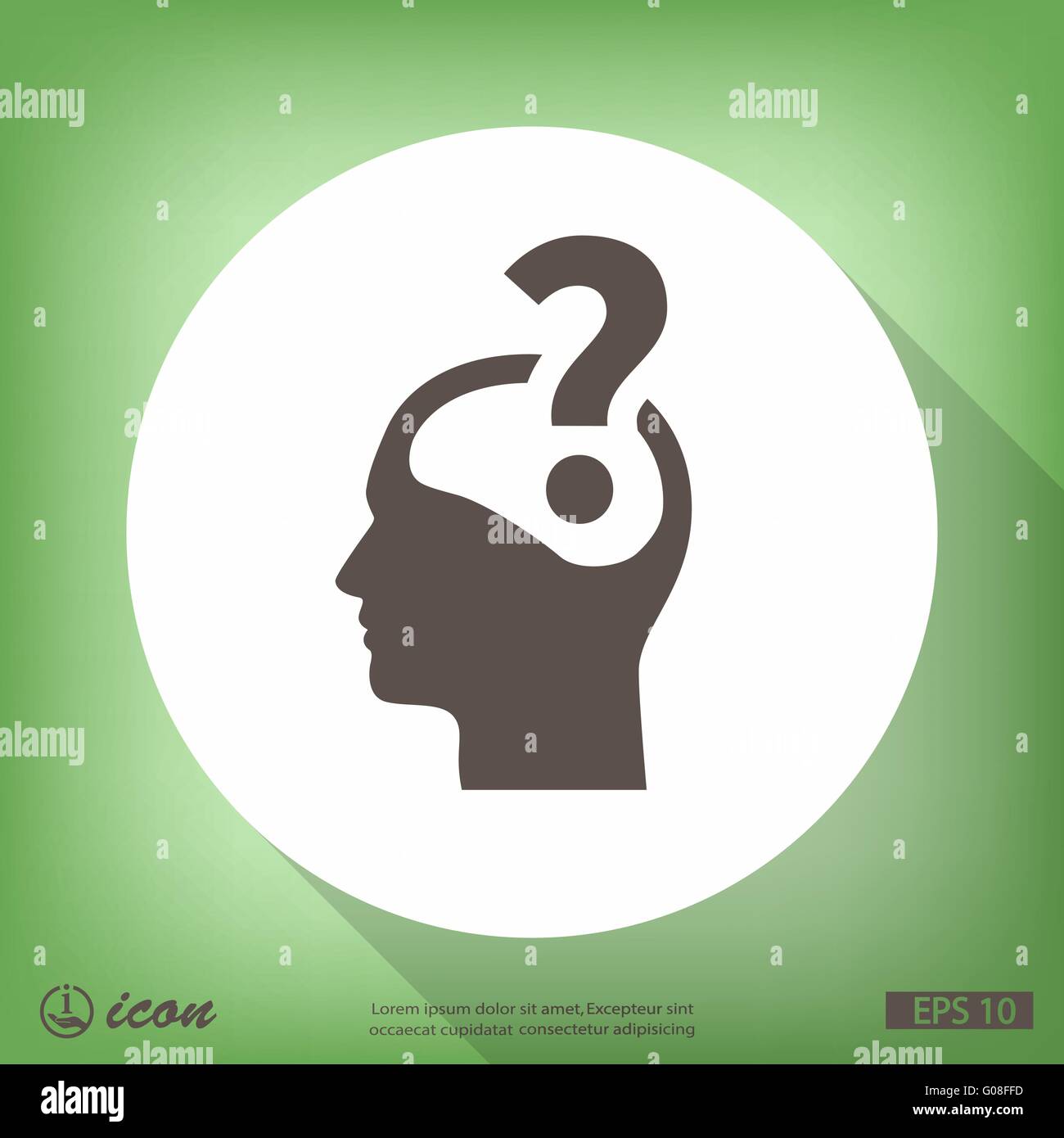 Pictograph of question mark and man Stock Vector Image & Art - Alamy