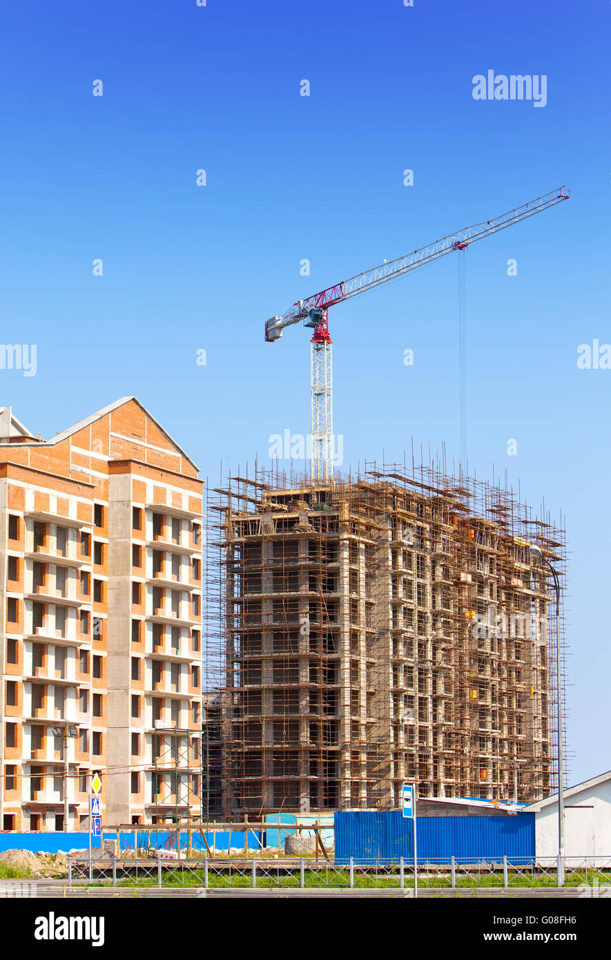Work on a building area. Industry construction Stock Photo - Alamy