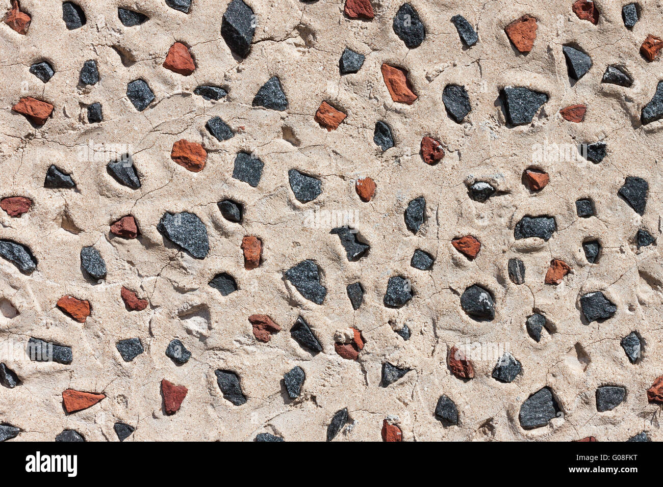 decorative stone wall and beautiful beach theme background Stock Photo ...