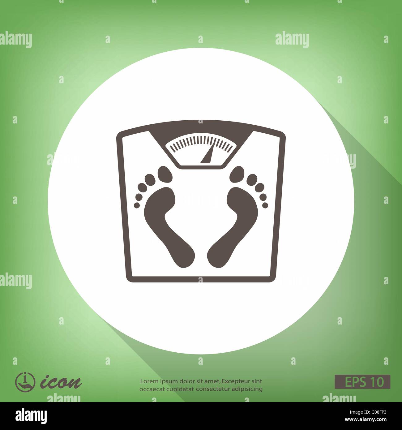 Pictograph of bathroom scale with footprints Stock Vector Image & Art ...