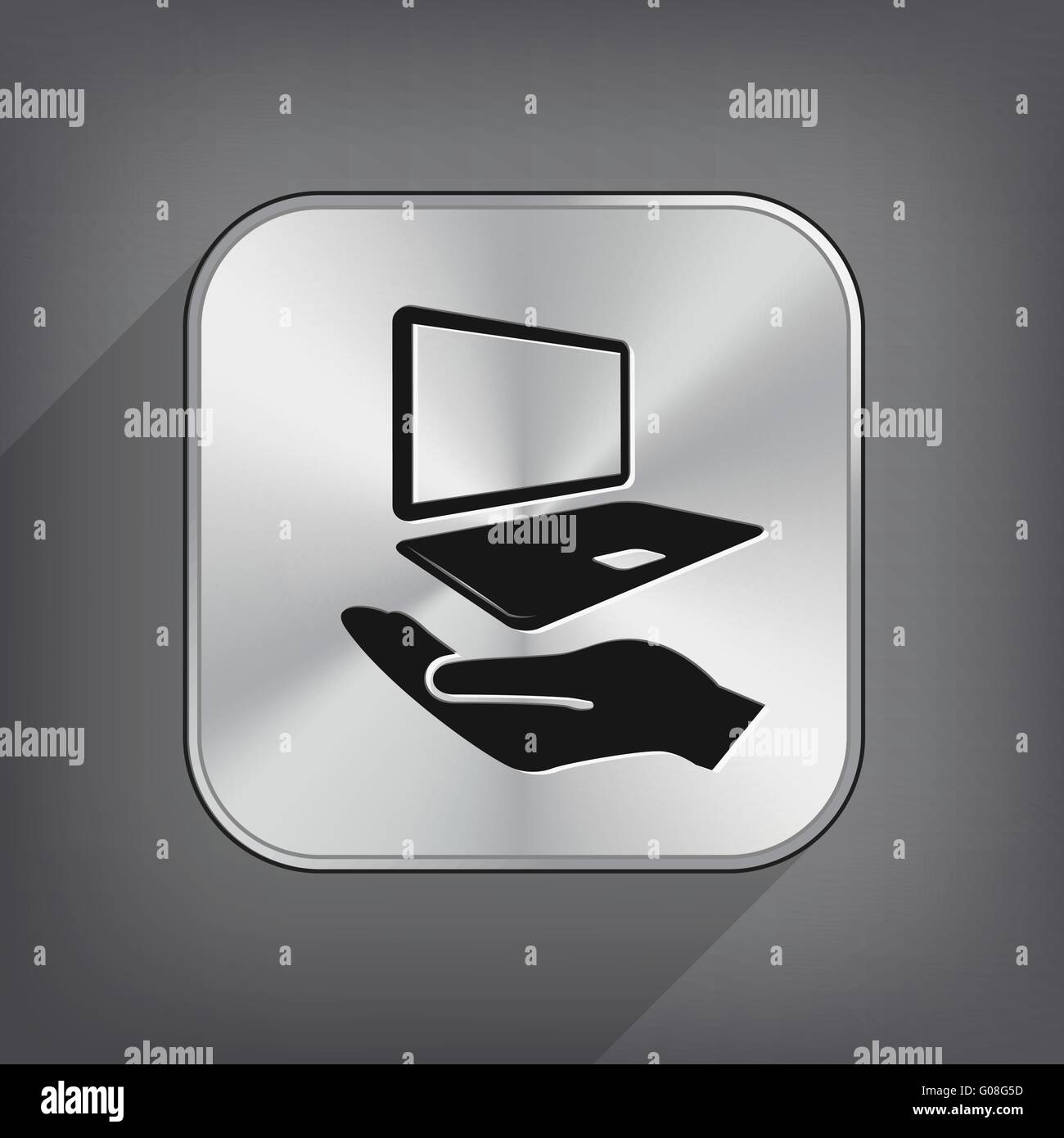 Pictograph of computer. Vector concept illustration for design. Eps 10 ...