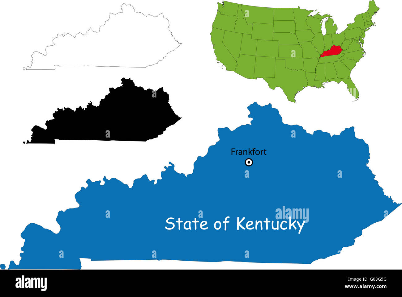 Frankfort map hi-res stock photography and images - Alamy