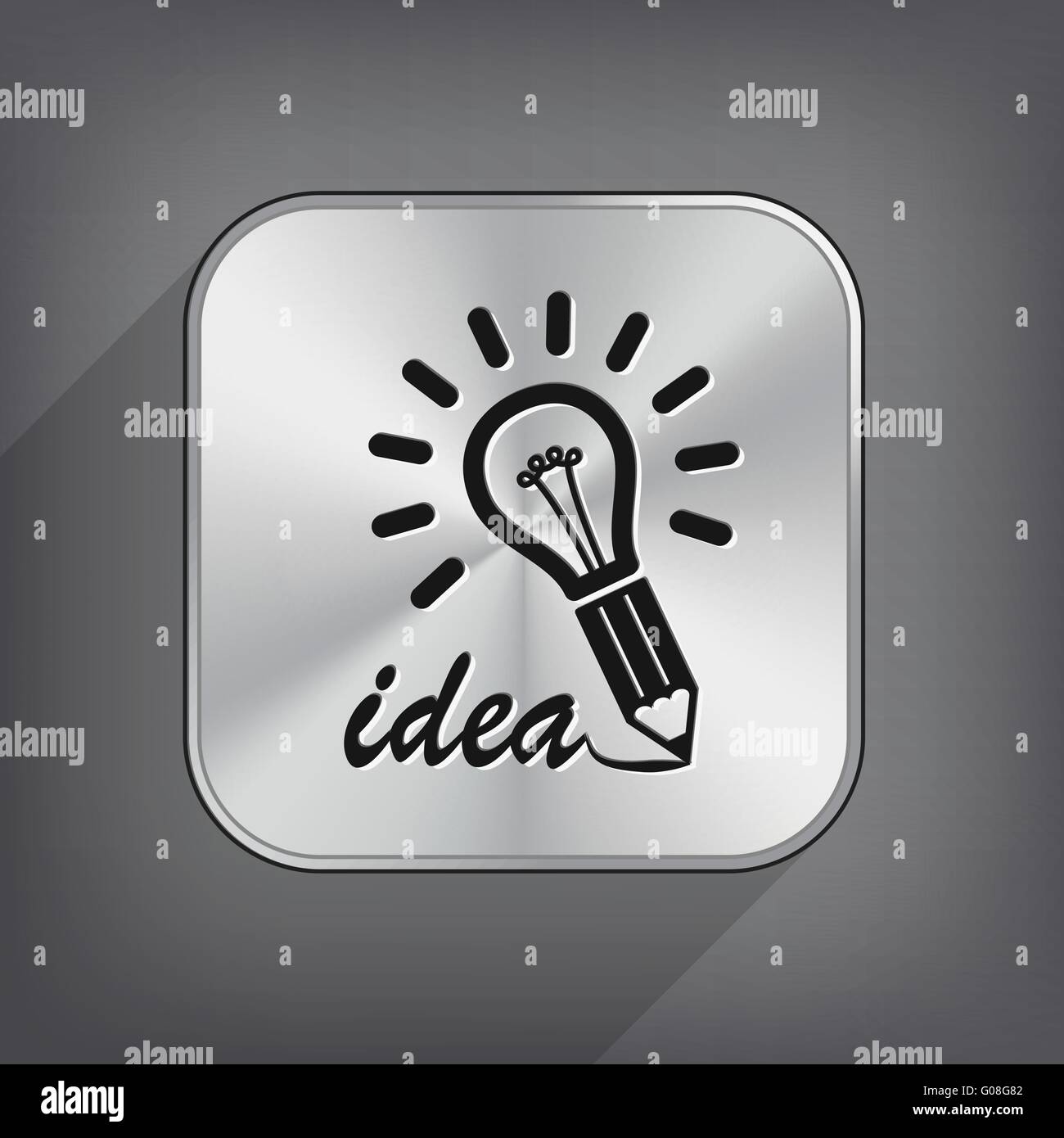 Pictograph of light bulb. Vector concept illustration for design. Eps ...