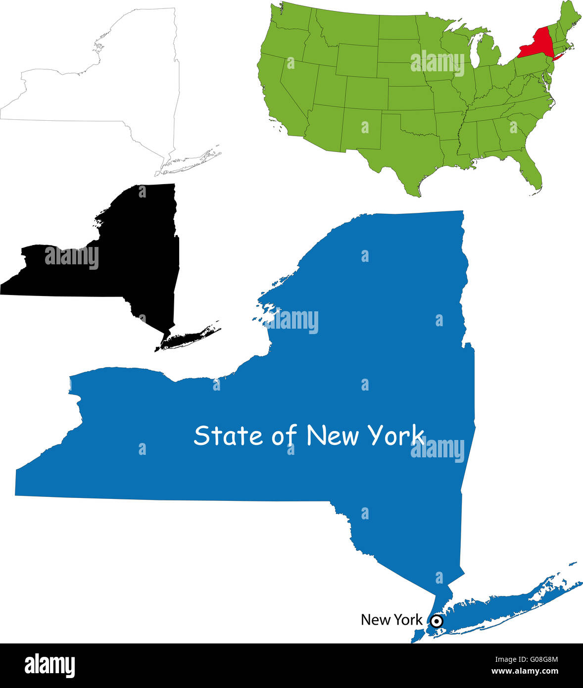 New york map Stock Photo - Alamy