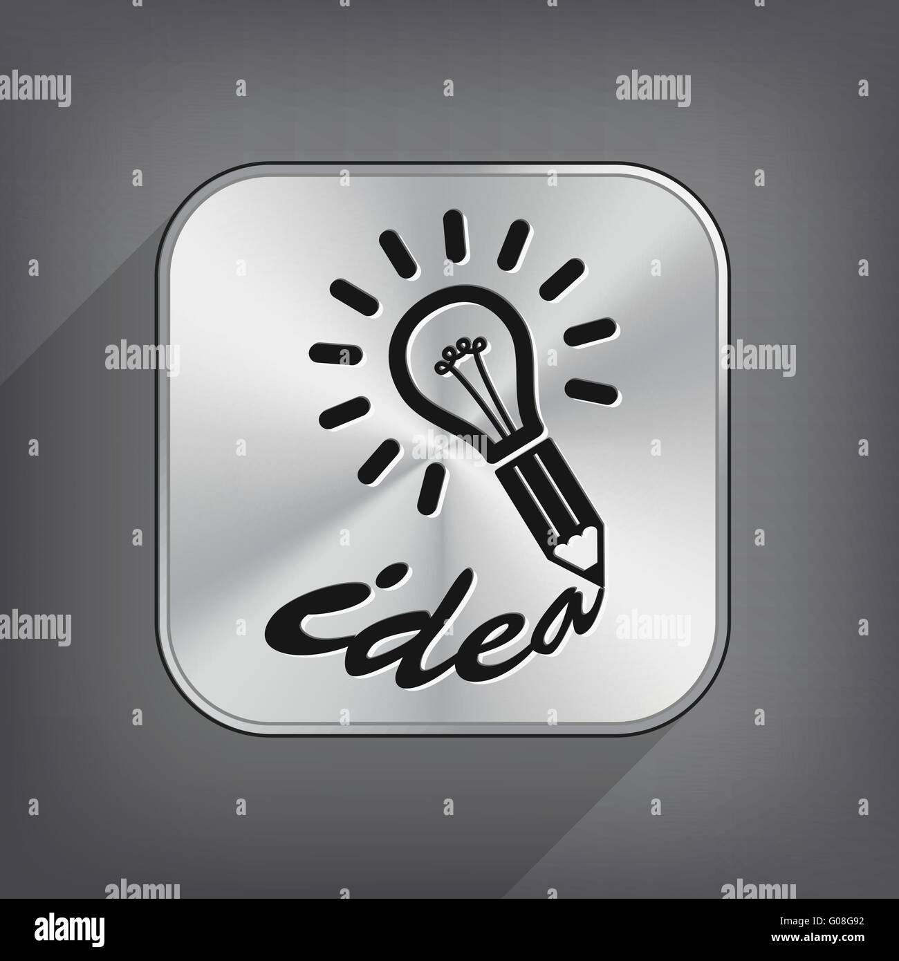 Pictograph of light bulb. Vector concept illustration for design. Eps ...