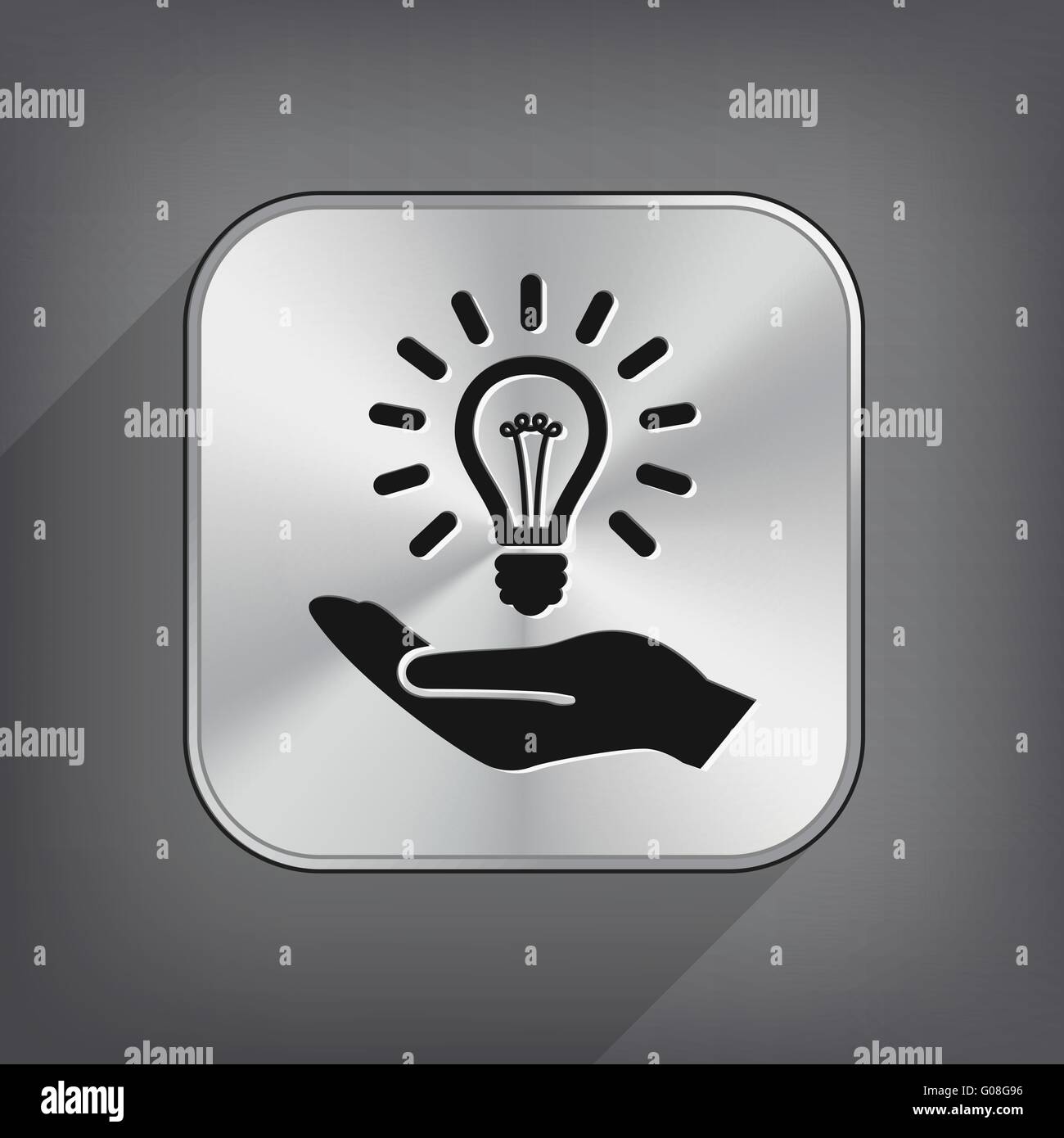 Pictograph of light bulb. Vector concept illustration for design. Eps ...