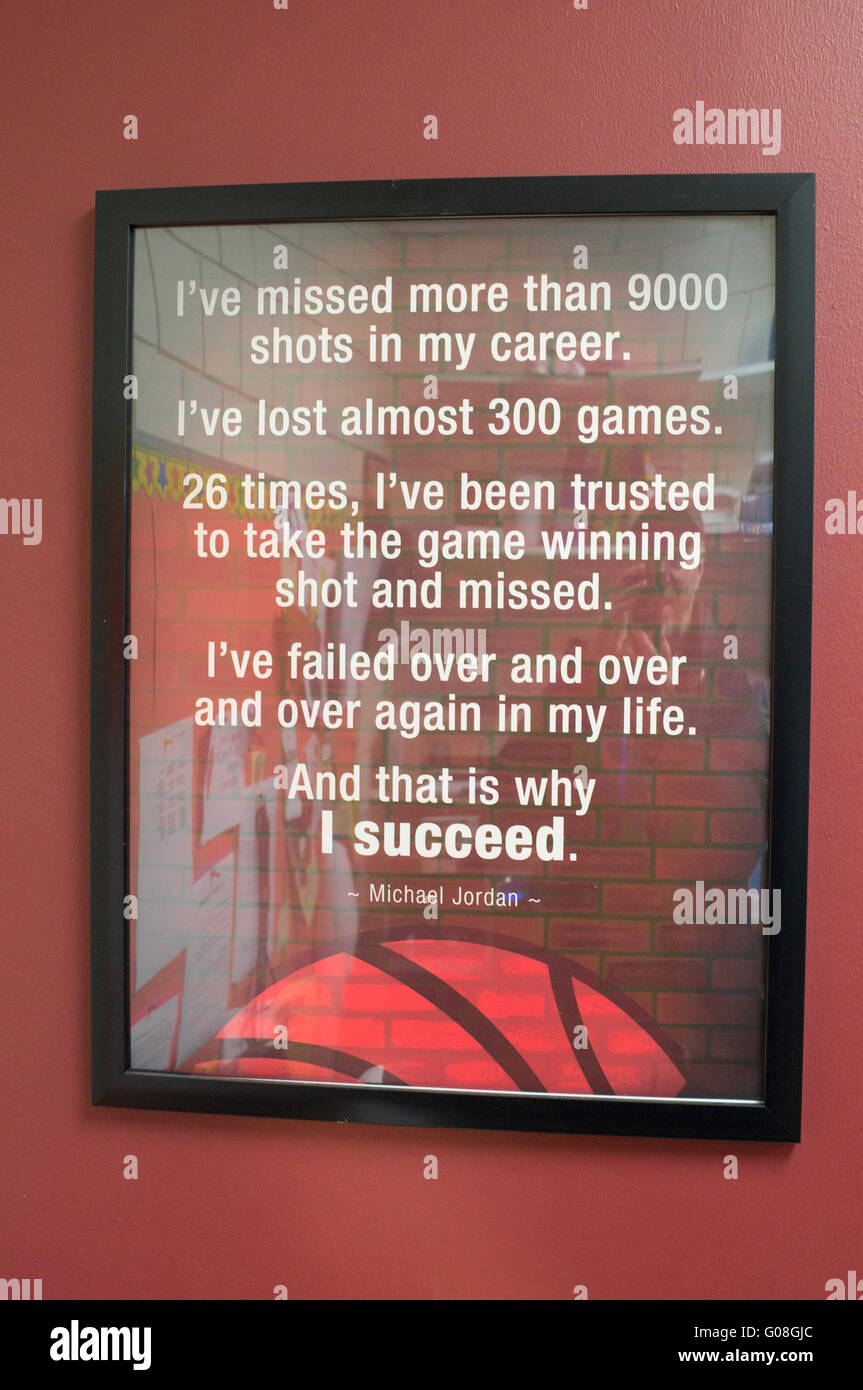 Inspirational poster by basketball star Michael Jordan - you must be ...