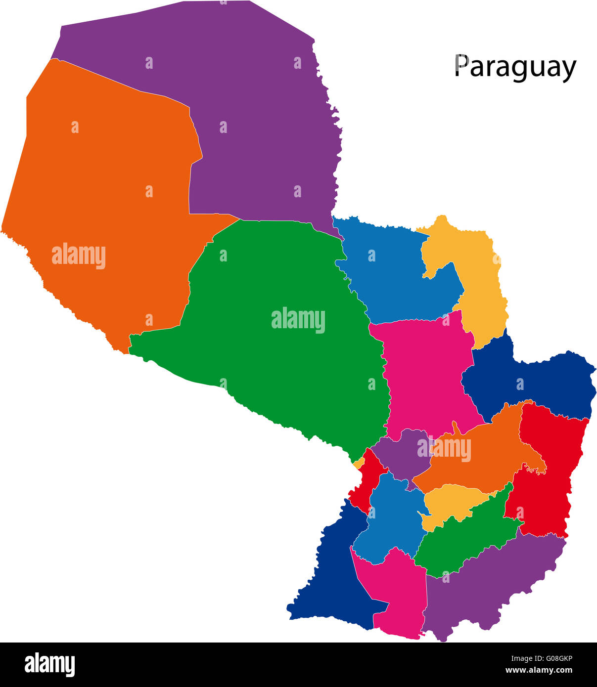 Paraguay map hi-res stock photography and images - Alamy