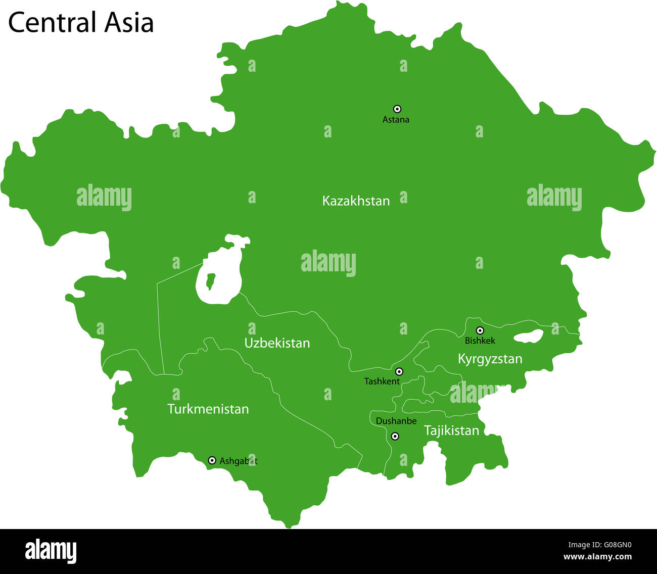 Map central asia region hi-res stock photography and images - Alamy