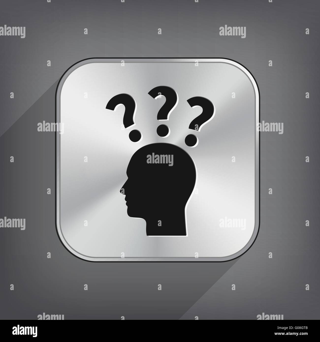Pictograph of question mark and man. Vector concept illustration for ...
