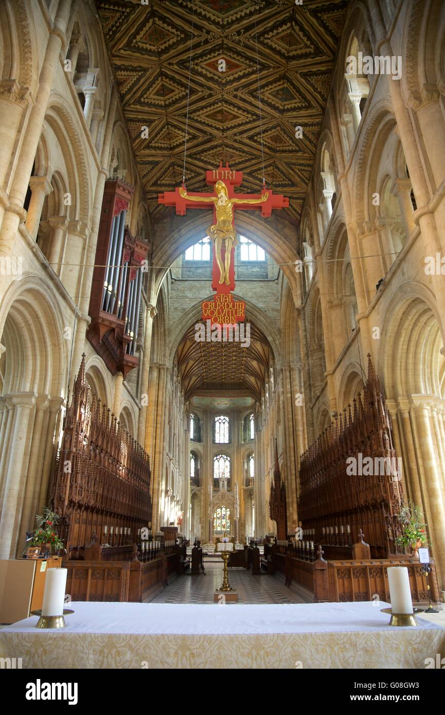 Peterborough Cathedral, Peterborough, Cambridgeshire, England Stock ...