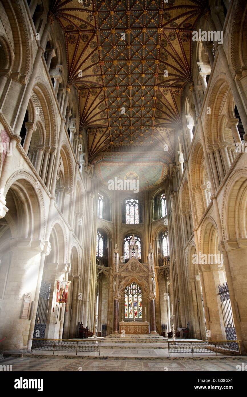 Peterborough Cathedral, Peterborough, Cambridgeshire, England Stock ...