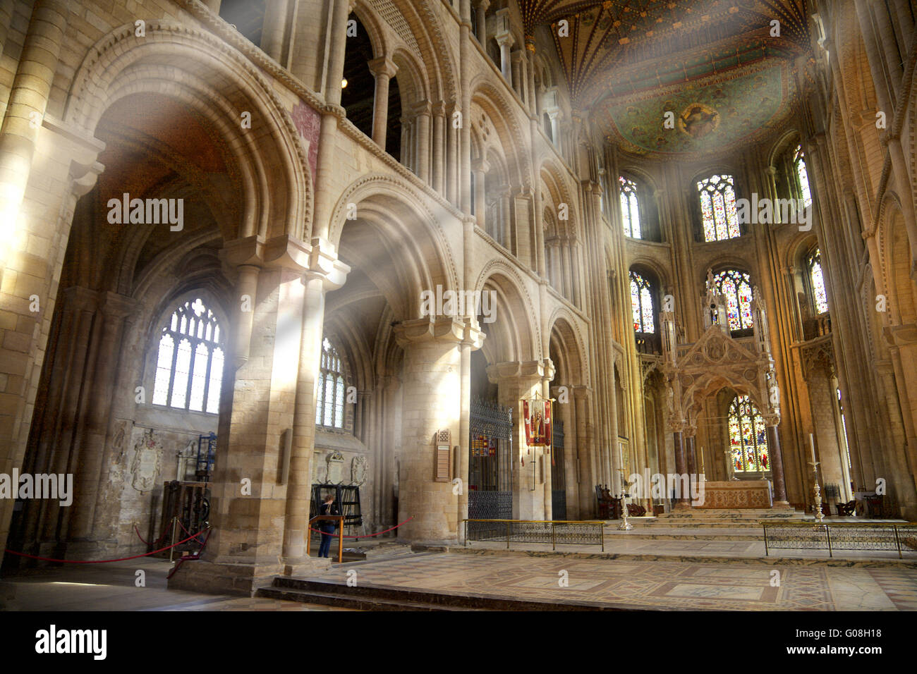 Peterborough Cathedral, Peterborough, Cambridgeshire, England Stock ...