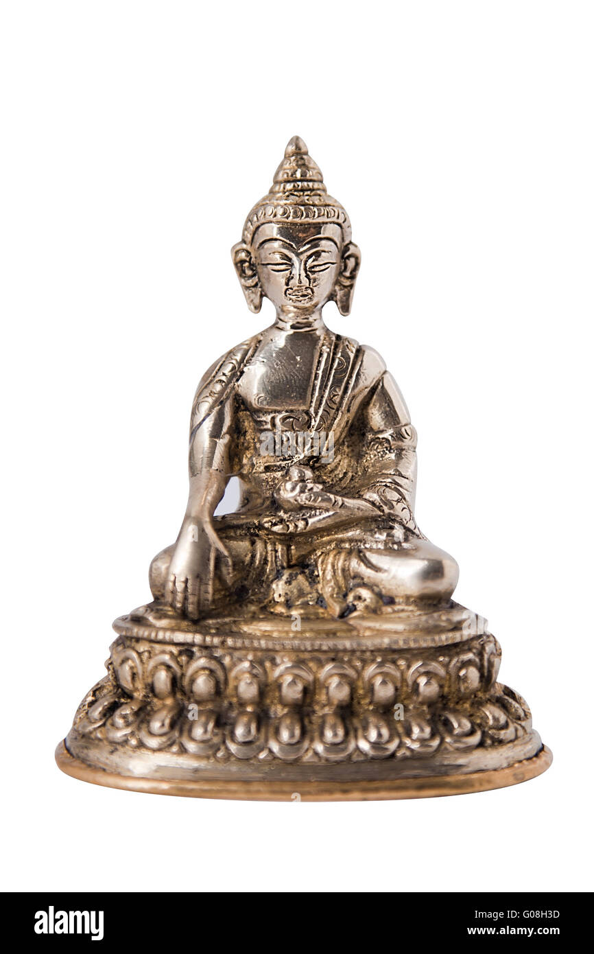 Buddha statue on white background Stock Photo - Alamy