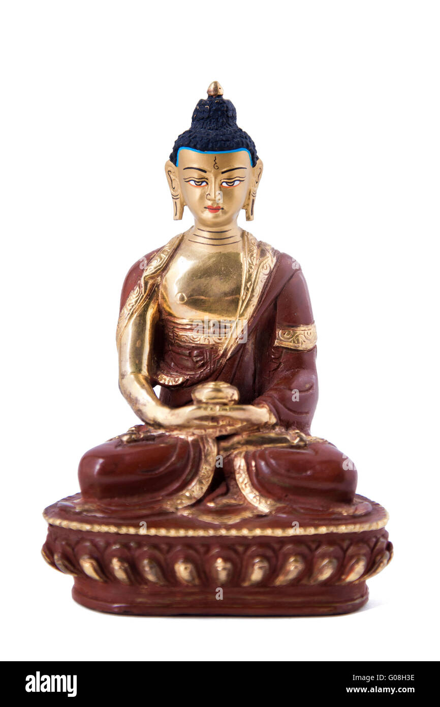 Buddha statue on white background Stock Photo - Alamy