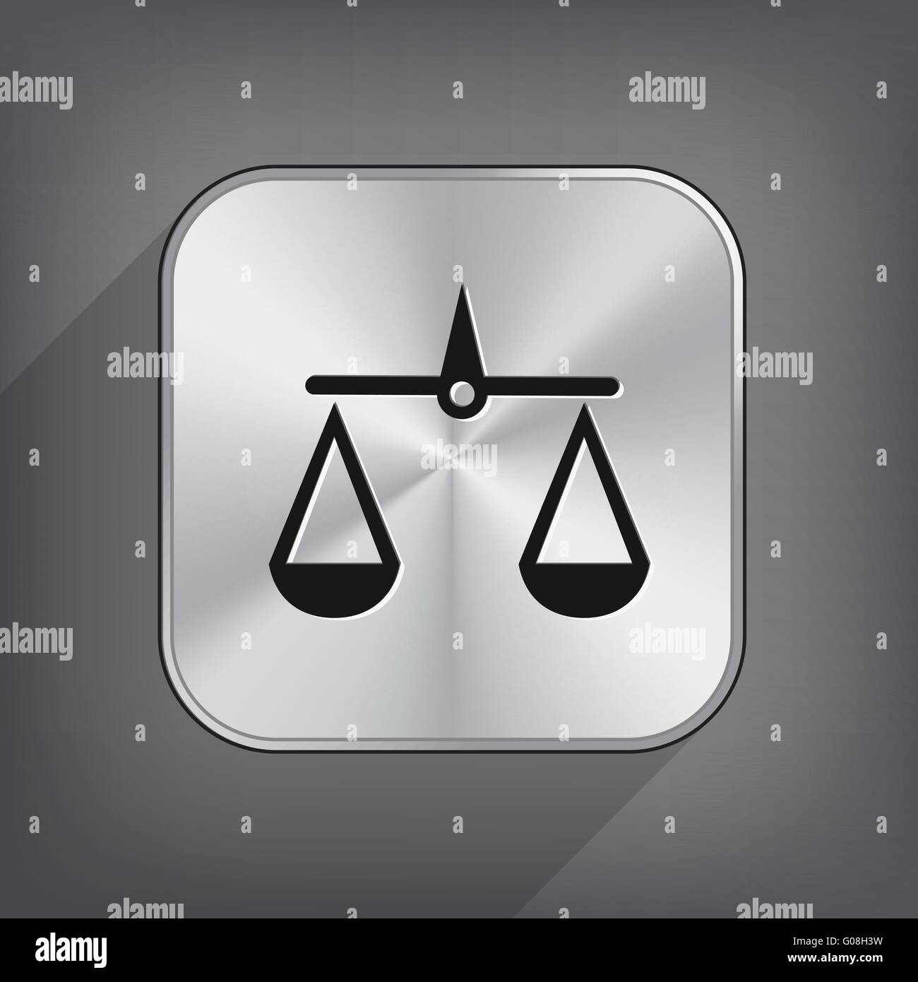 Pictograph of justice scales. Vector concept illustration for design ...
