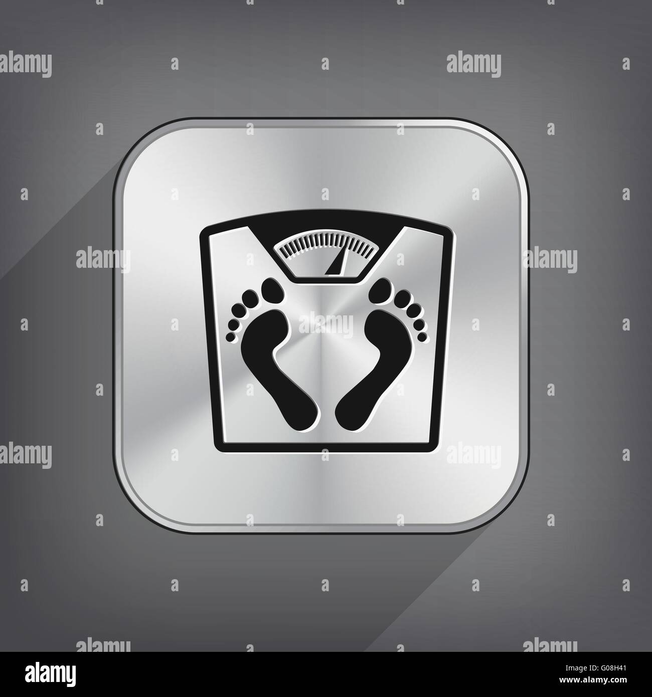 Pictograph of bathroom scale with footprints. Vector concept ...