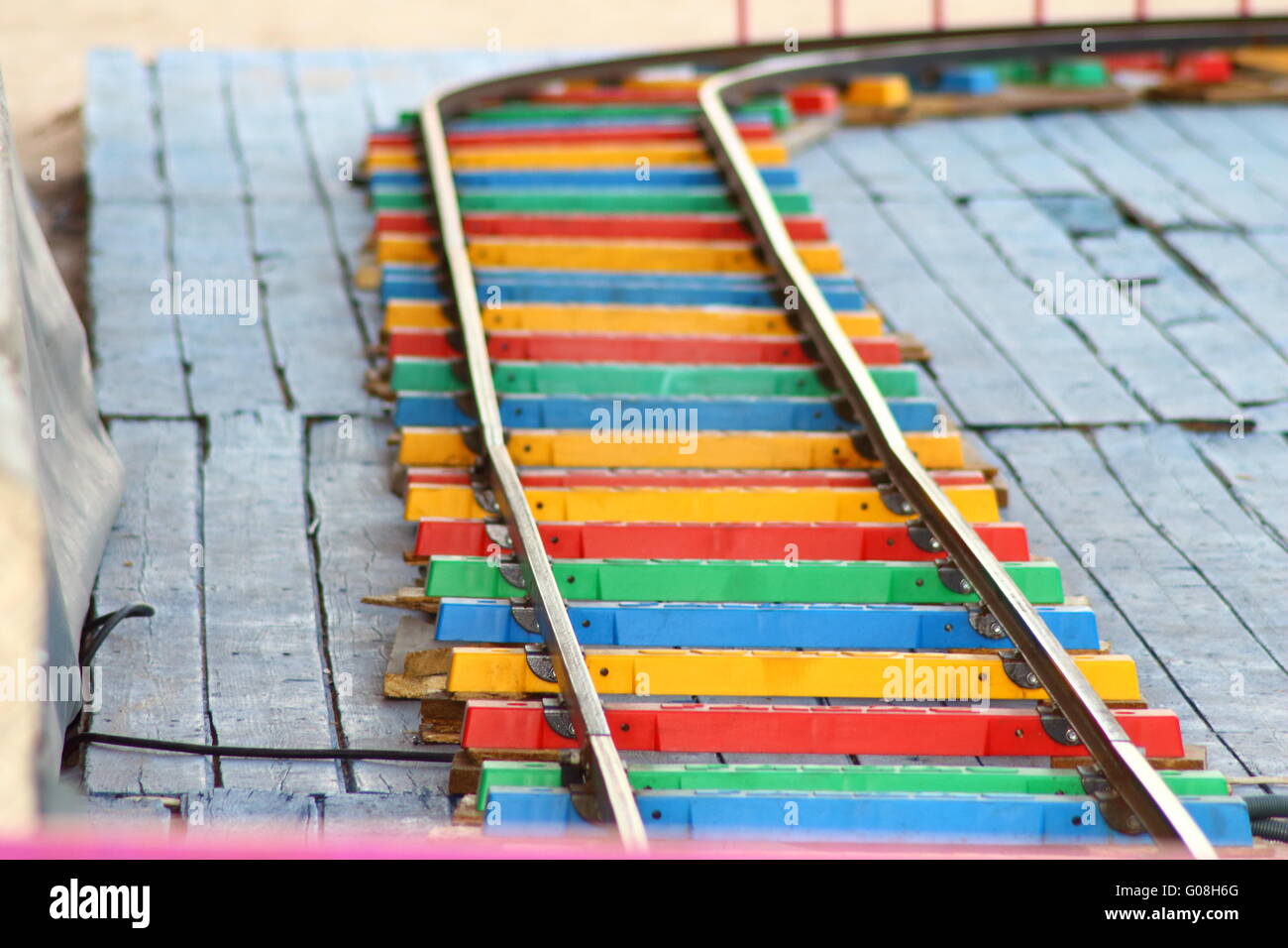 View railroad tracks beach hi-res stock photography and images - Alamy