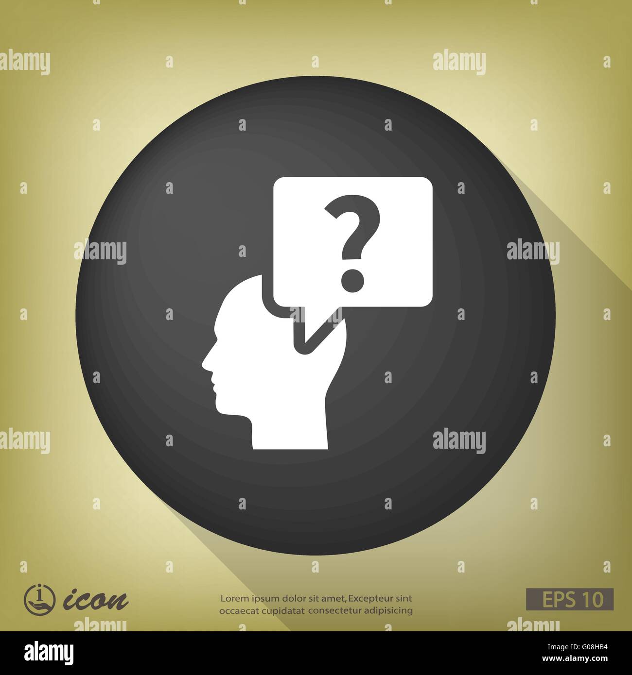 Pictograph of question mark and man Stock Vector Image & Art - Alamy