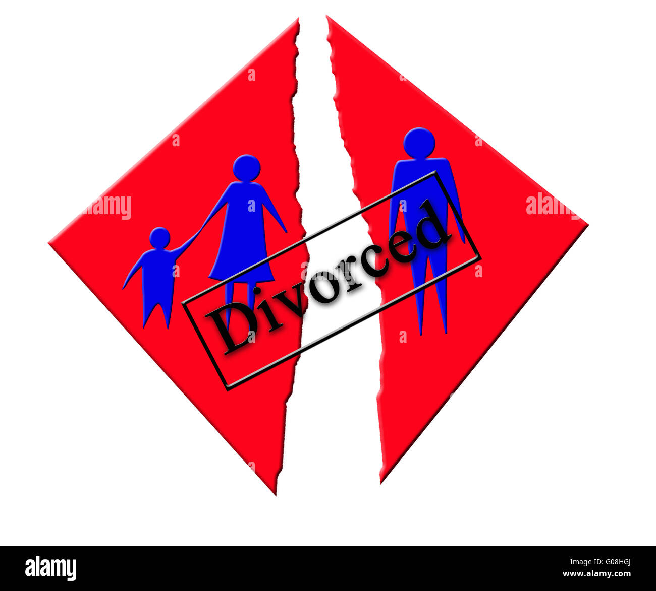 symbolizing divorce in family Stock Photo - Alamy