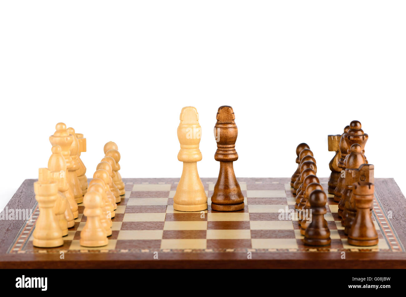 Set of chess pieces on the board Stock Photo - Alamy