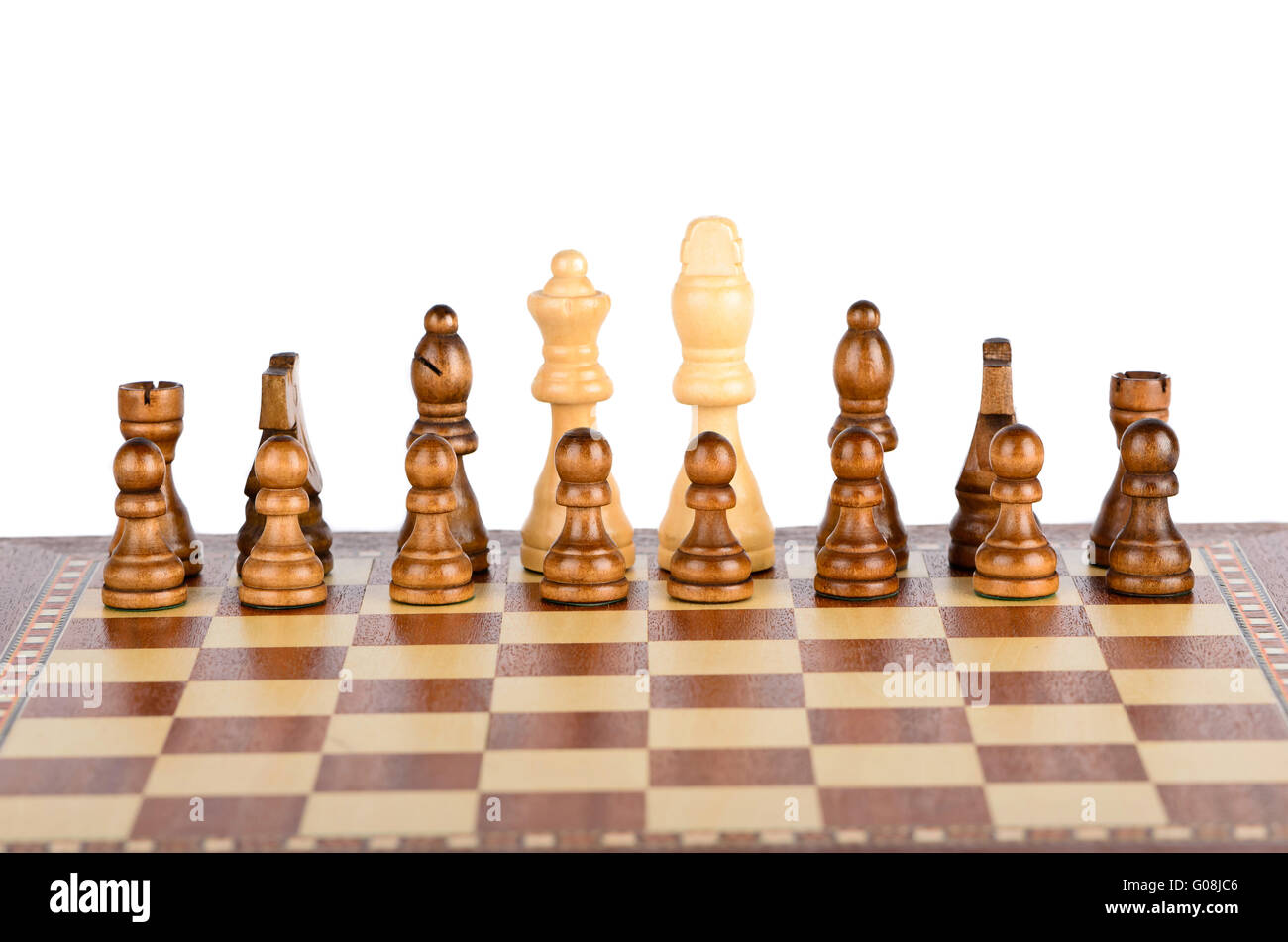 The friendship between black and white chess pieces Stock Photo - Alamy
