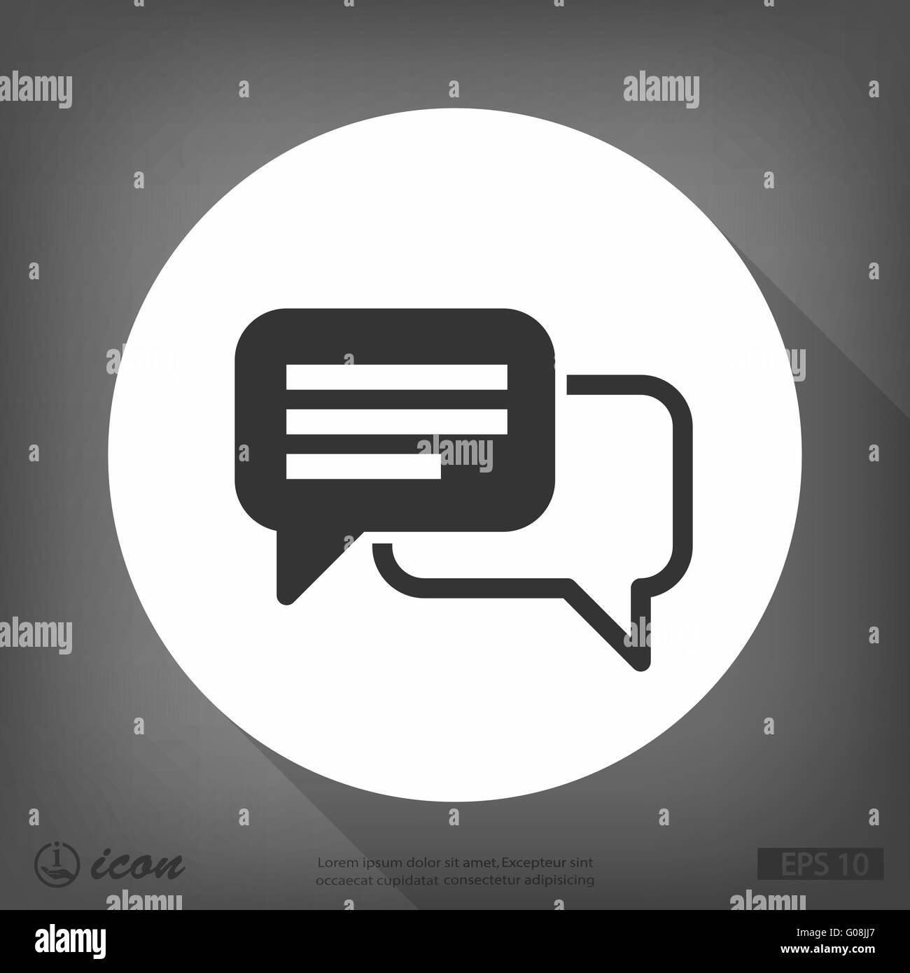 Pictograph of message or chat Stock Vector Image & Art - Alamy