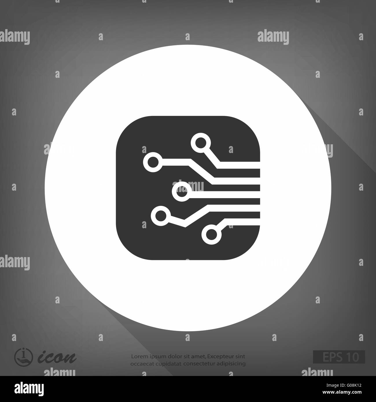 Circuit glass vector vectors Black and White Stock Photos & Images - Alamy