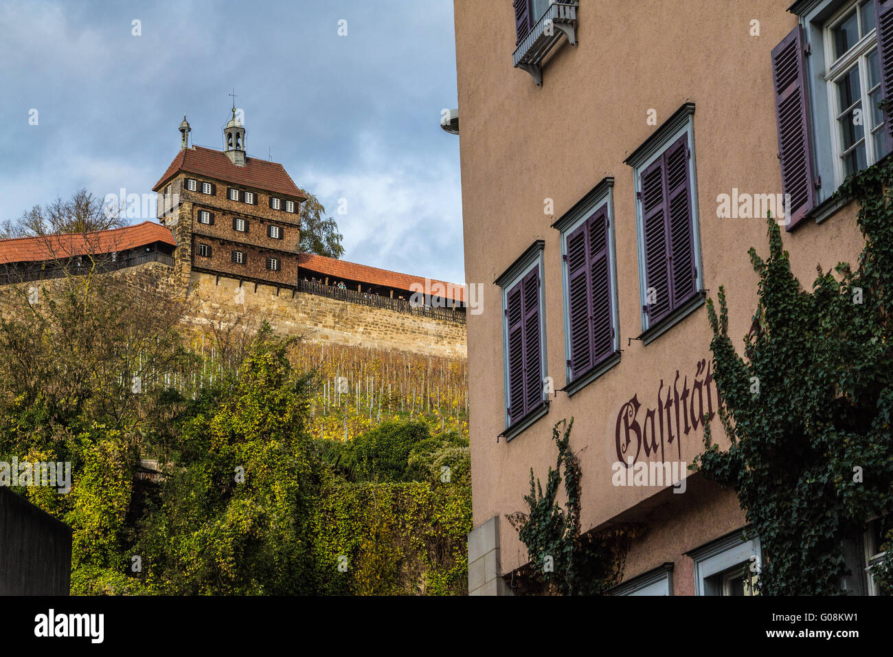 Tower Castle Esslingen Stock Photo - Alamy