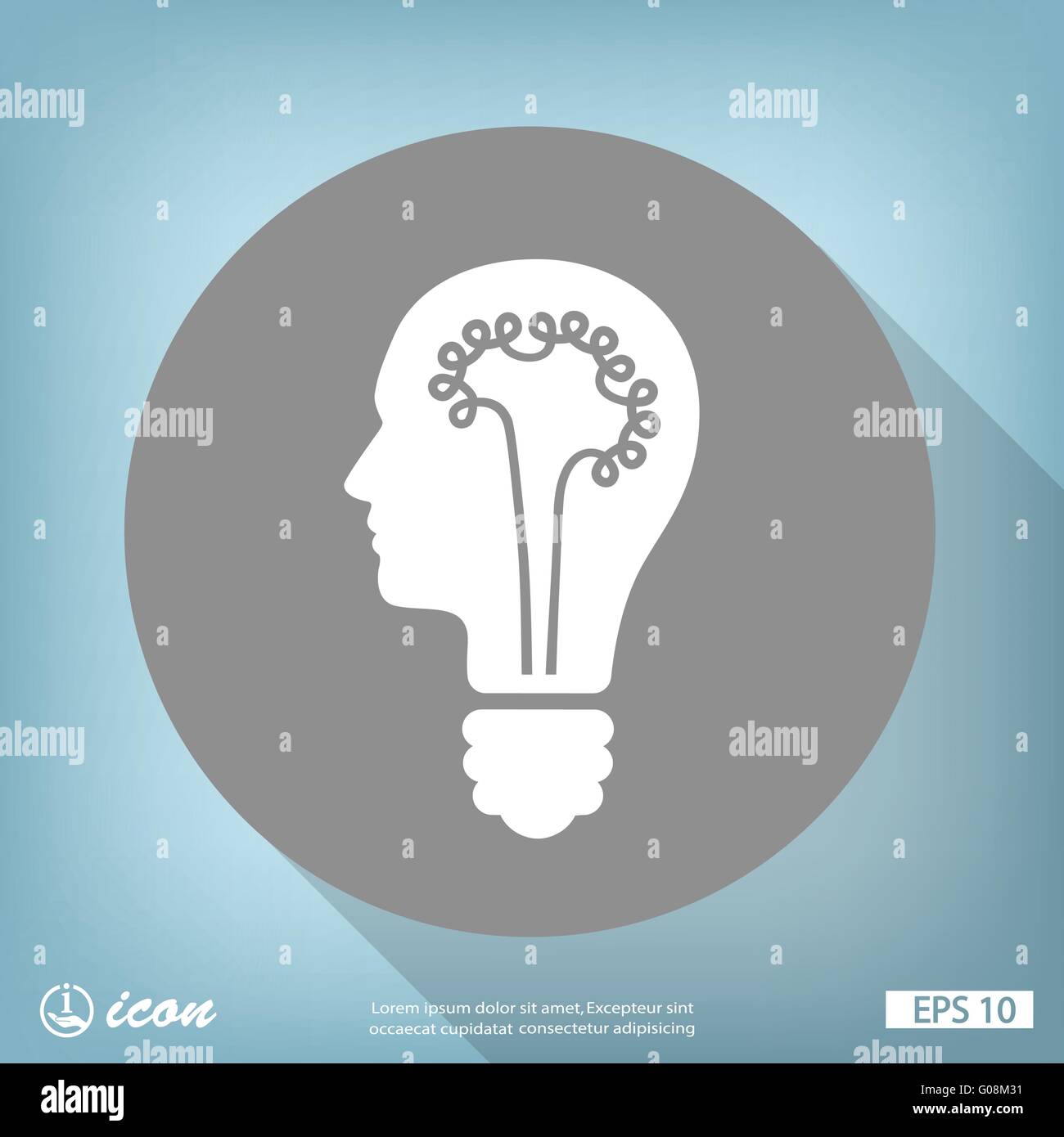 Pictograph of bulb concept Stock Vector Image & Art - Alamy