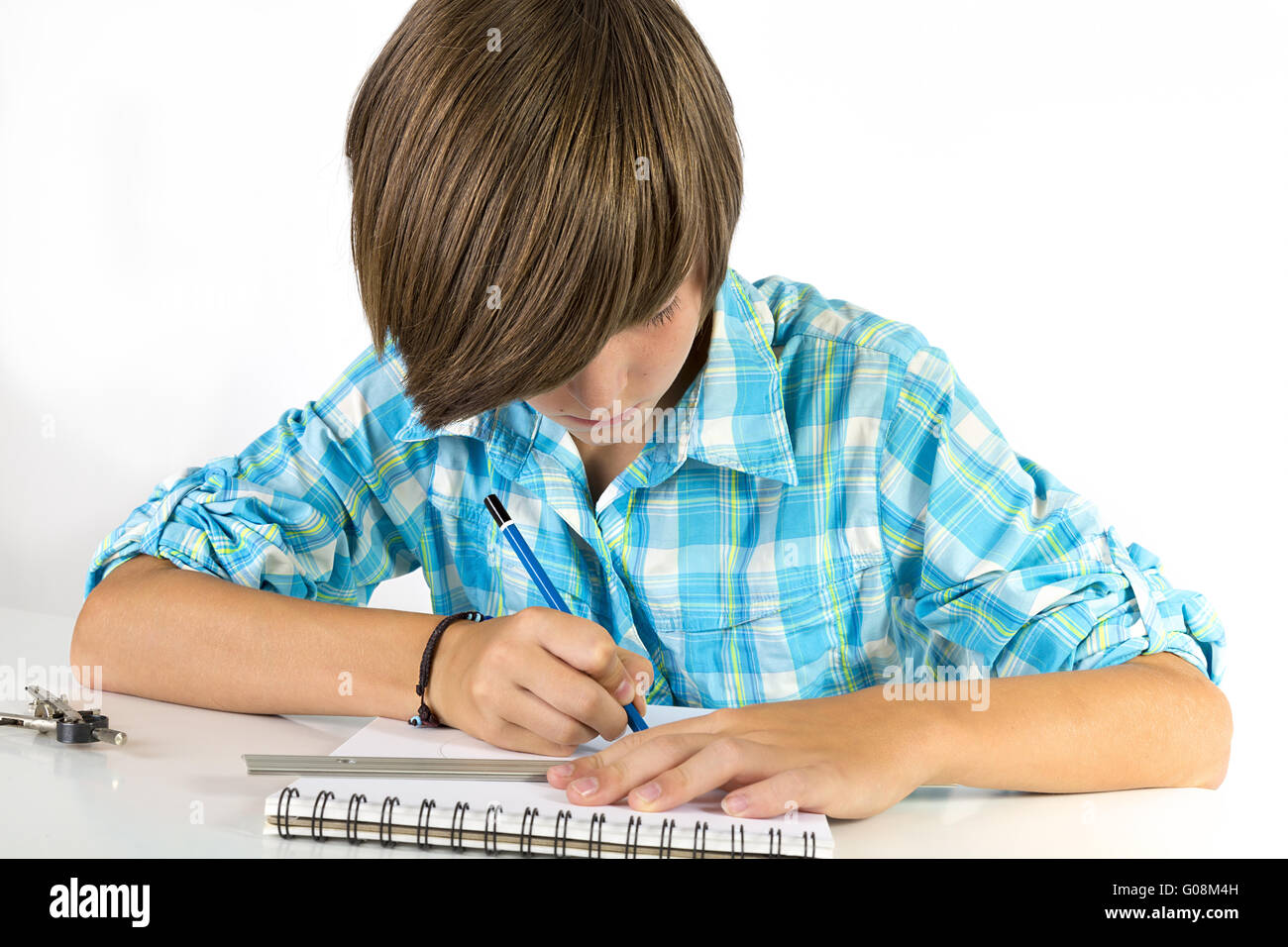 Boy with pencil hi-res stock photography and images - Alamy