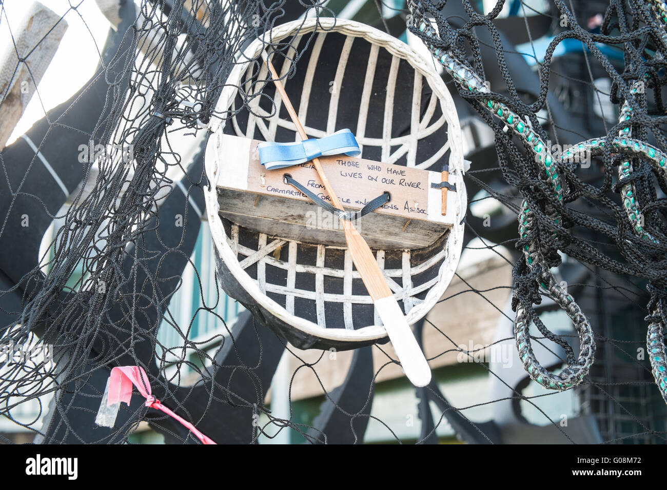 Model, toy coracle, at Memorial for Cameron Comey,11, who drowned in ...