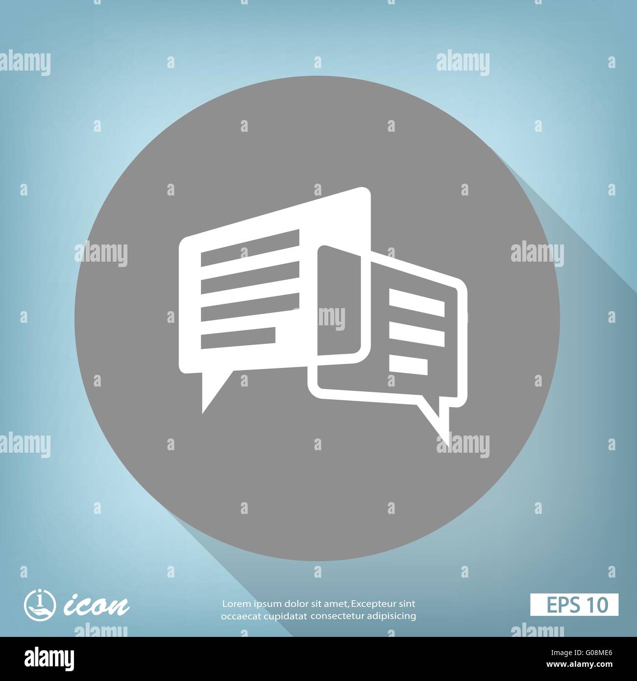 Pictograph of message or chat Stock Vector Image & Art - Alamy