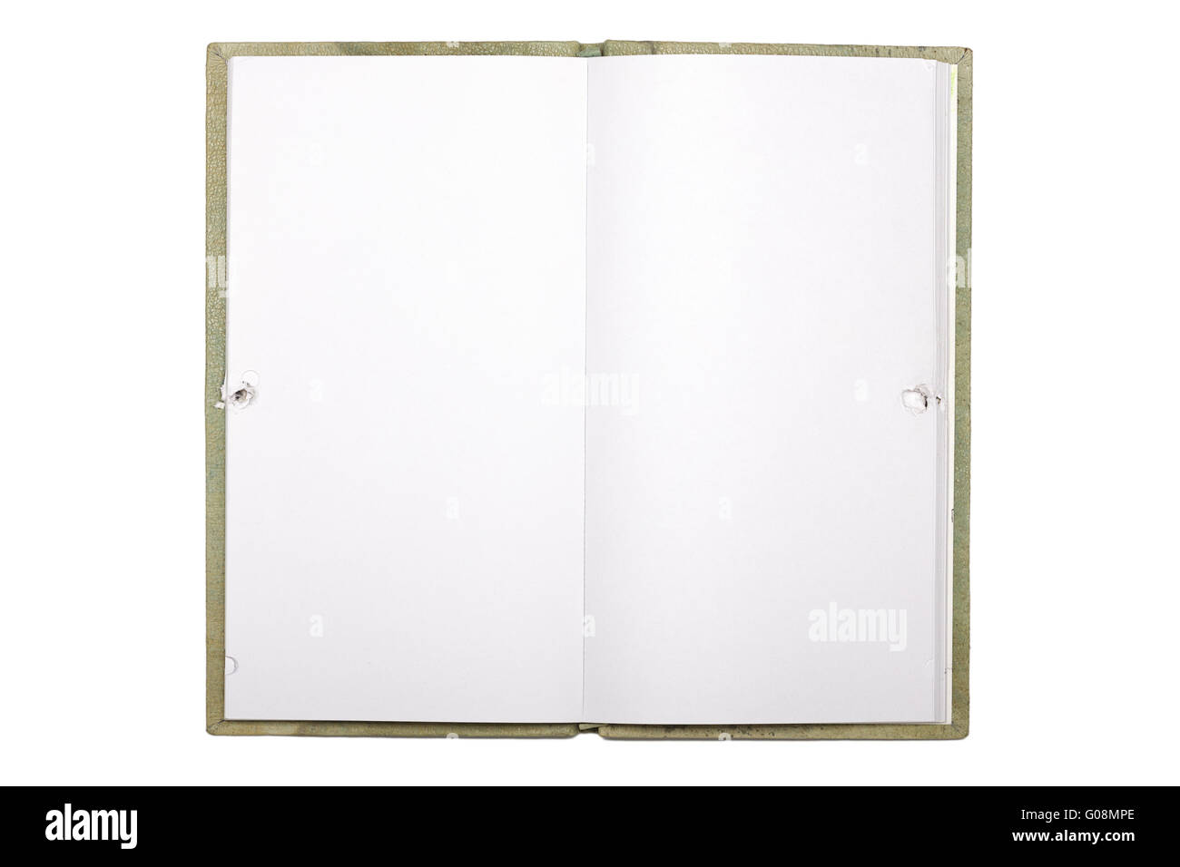 blank page of note book with isolated on white Stock Photo - Alamy