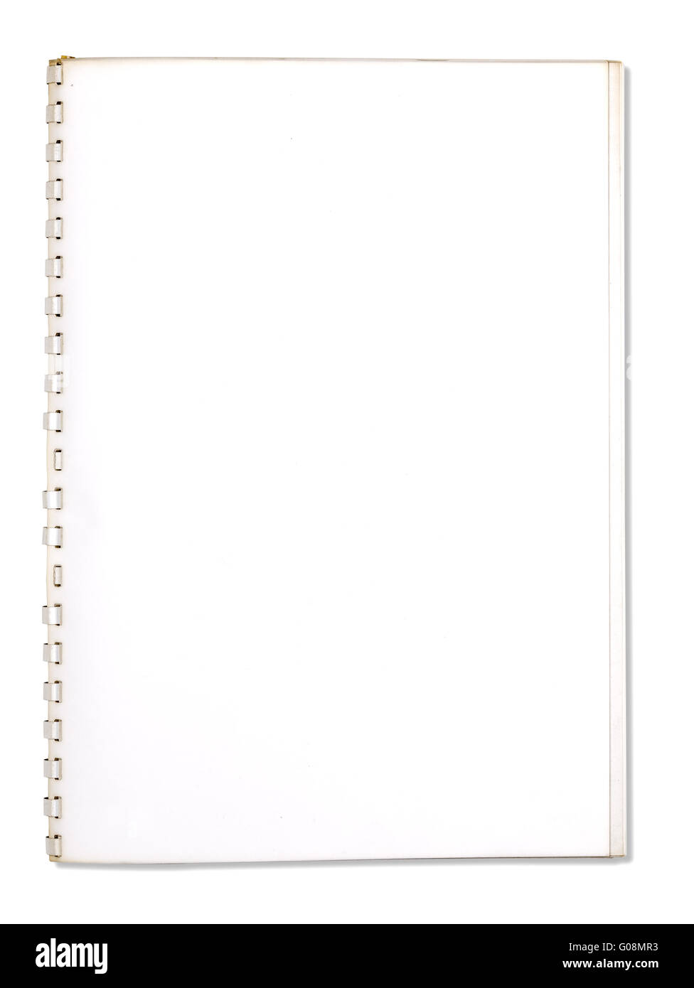 used blank note book with ring binder isolated on white Stock Photo - Alamy