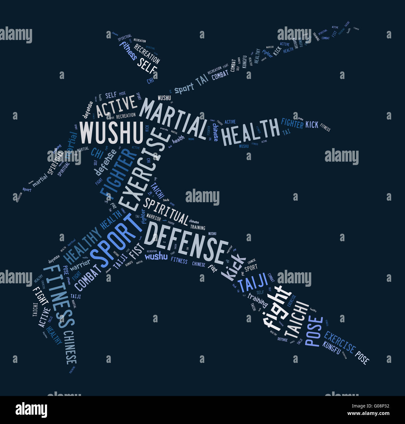 Fight word text warrior hi-res stock photography and images - Alamy