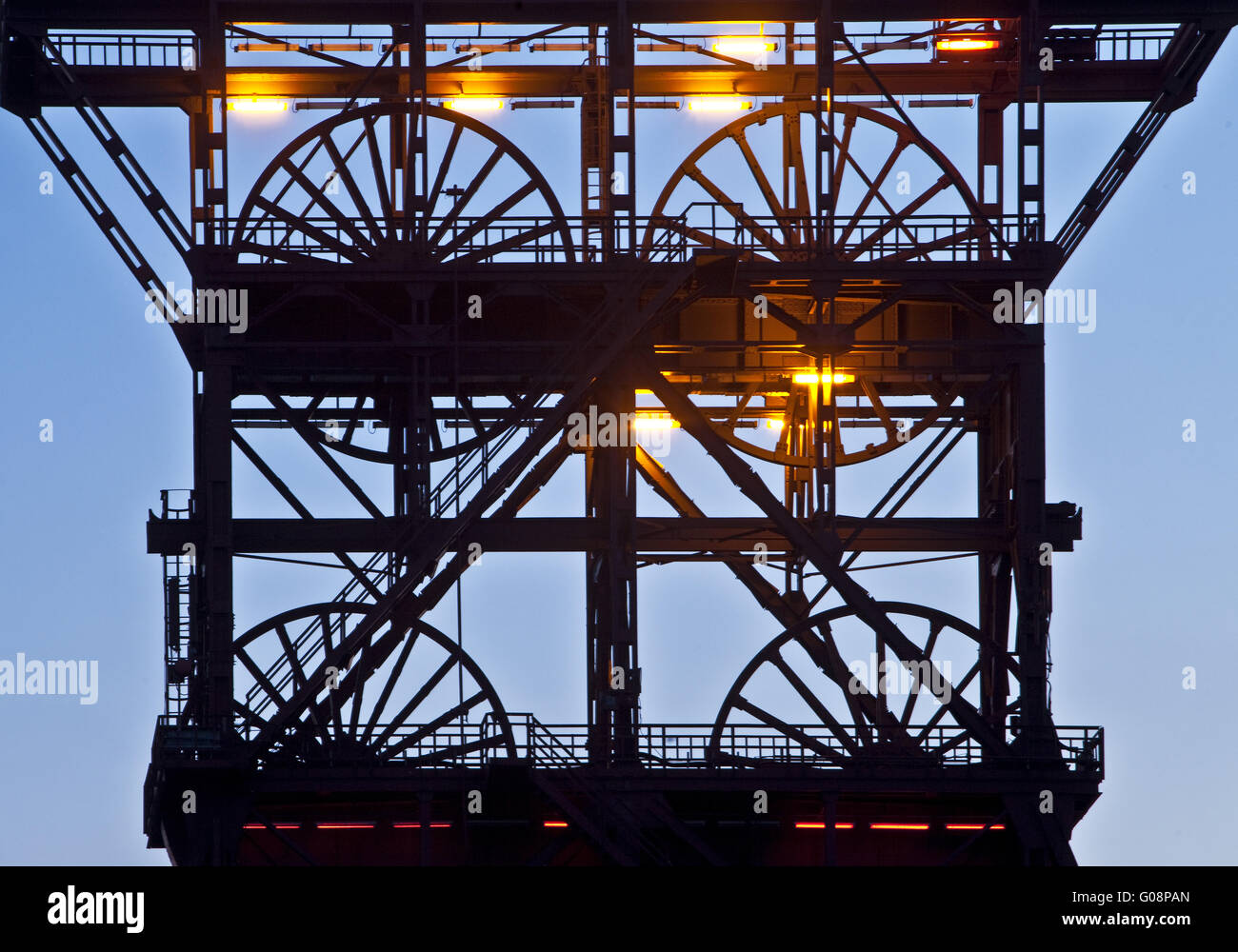 The headframe of the former Zeche Consolidation Stock Photo - Alamy