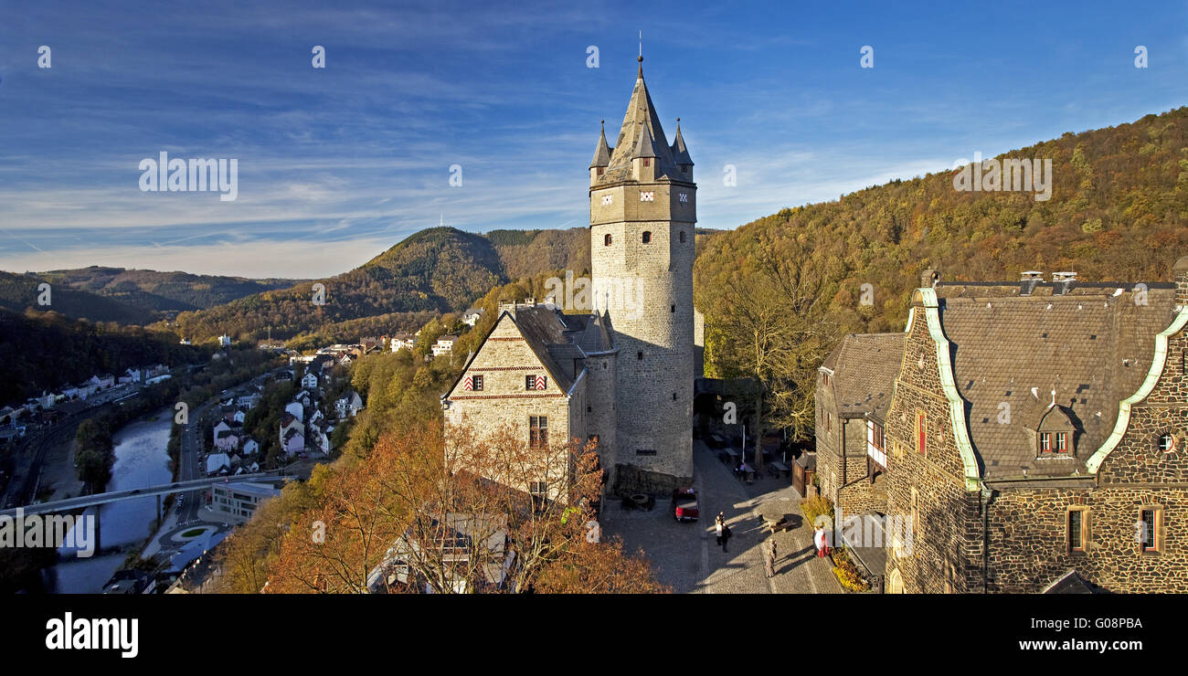 The Altena castle with the river Lenne in Germany Stock Photo - Alamy