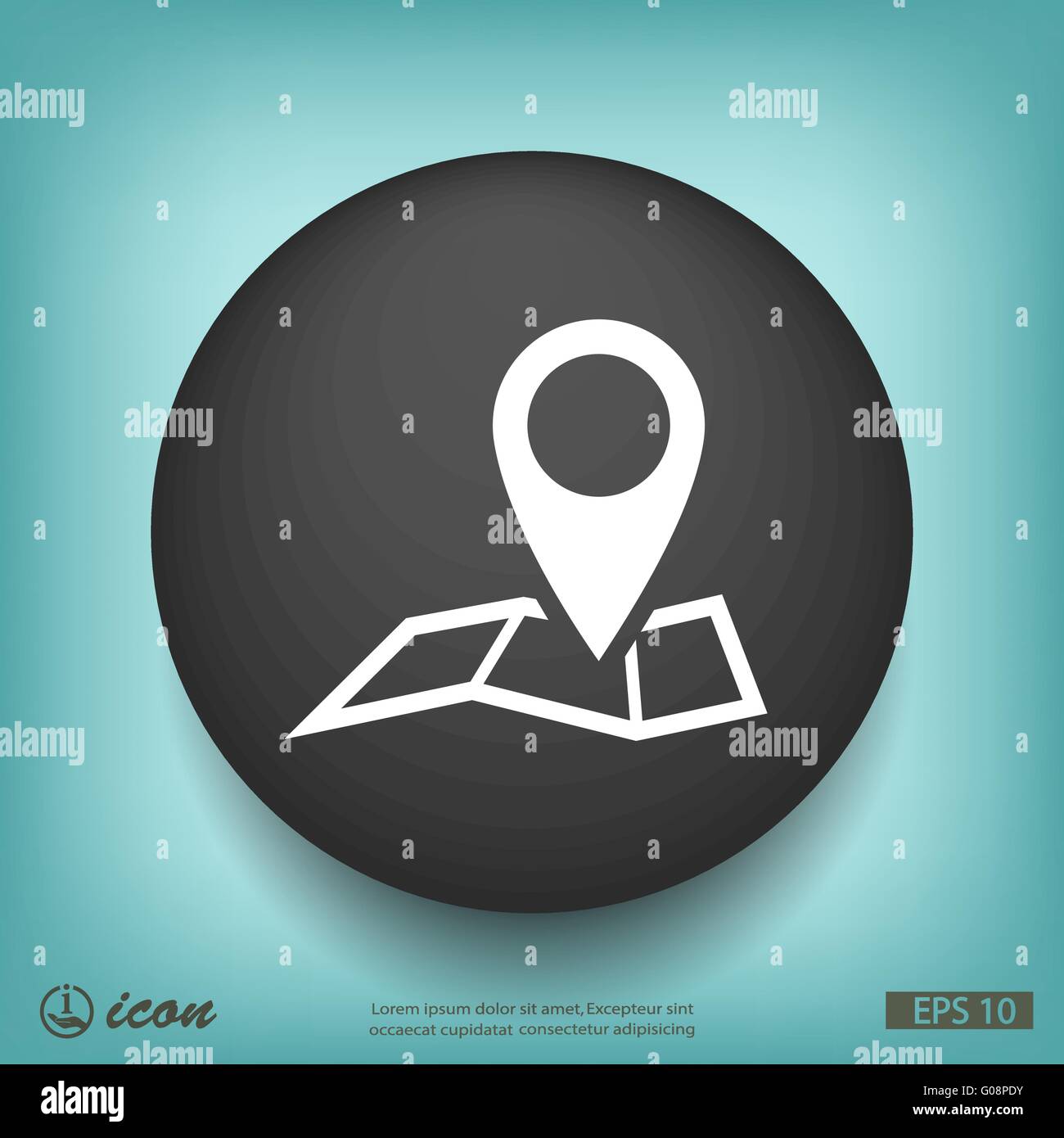 Pin on the map. Vector icon Stock Vector Image & Art - Alamy