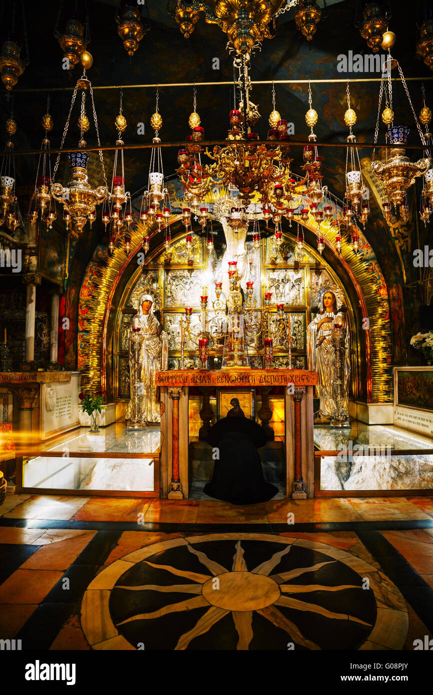 Interior of the Church of the Holy Sepulcher Stock Photo - Alamy
