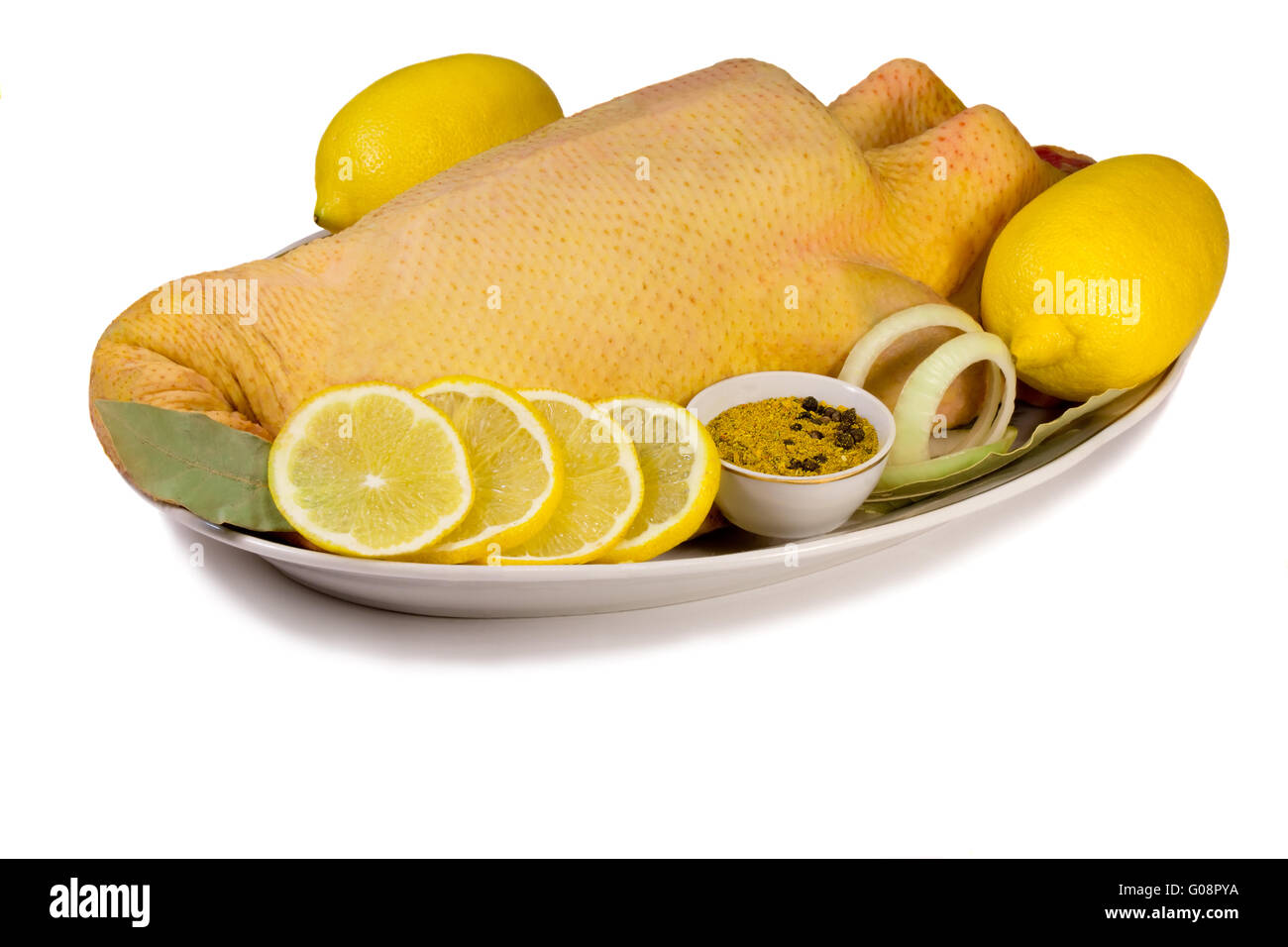 Duck and products necessary for its preparation Stock Photo - Alamy