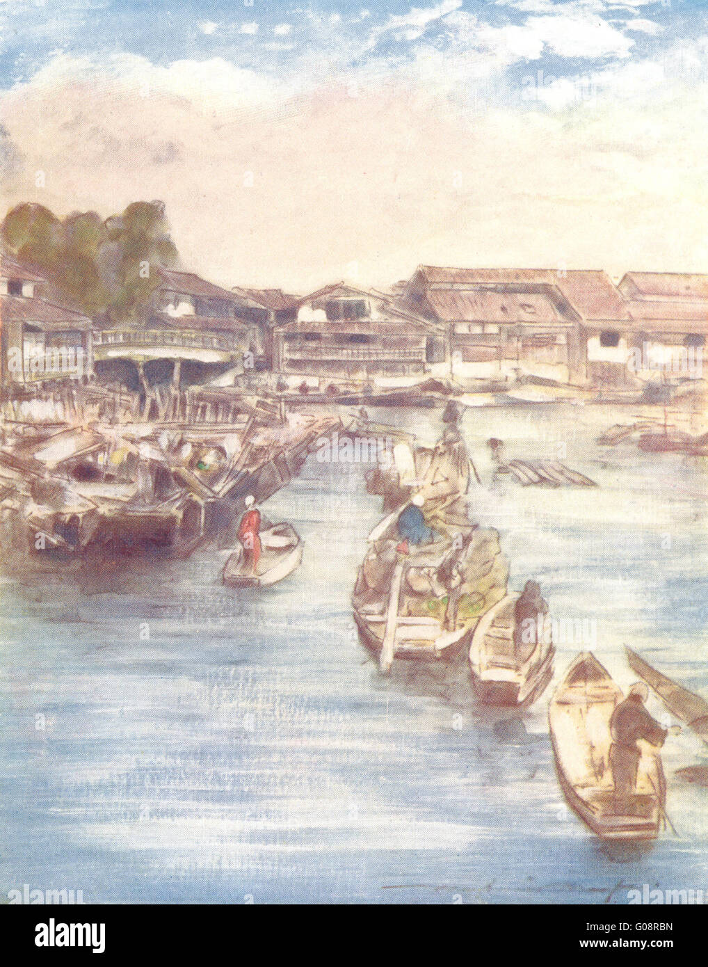 JAPAN: Venice of, antique print 1904 Stock Photo - Alamy