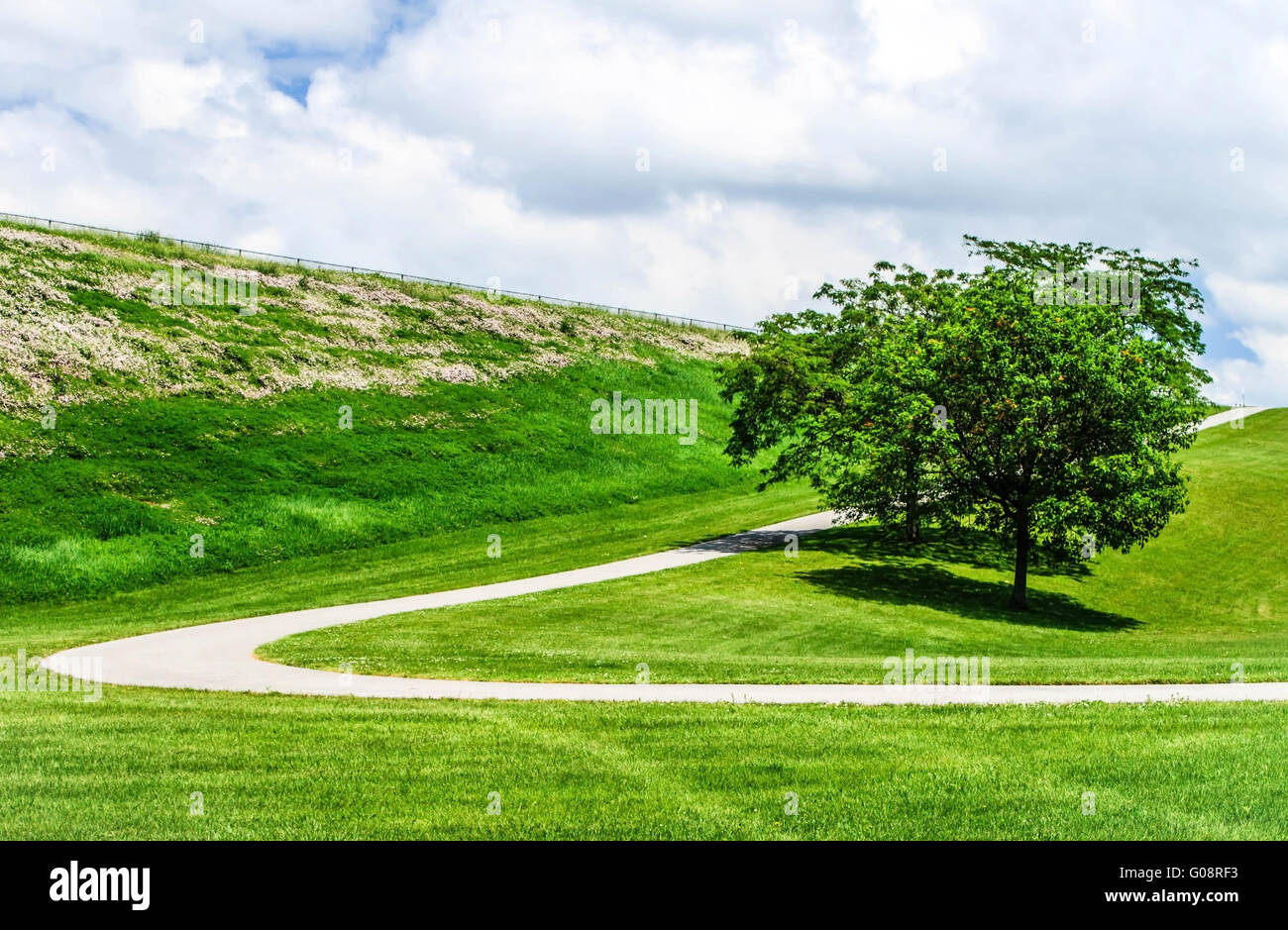 Curved Path to the Clouds Stock Photo - Alamy