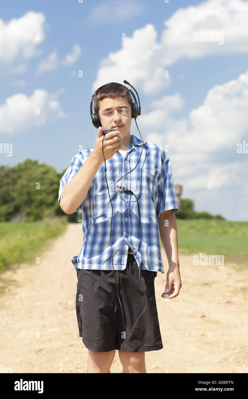 Face with headset hi-res stock photography and images - Alamy
