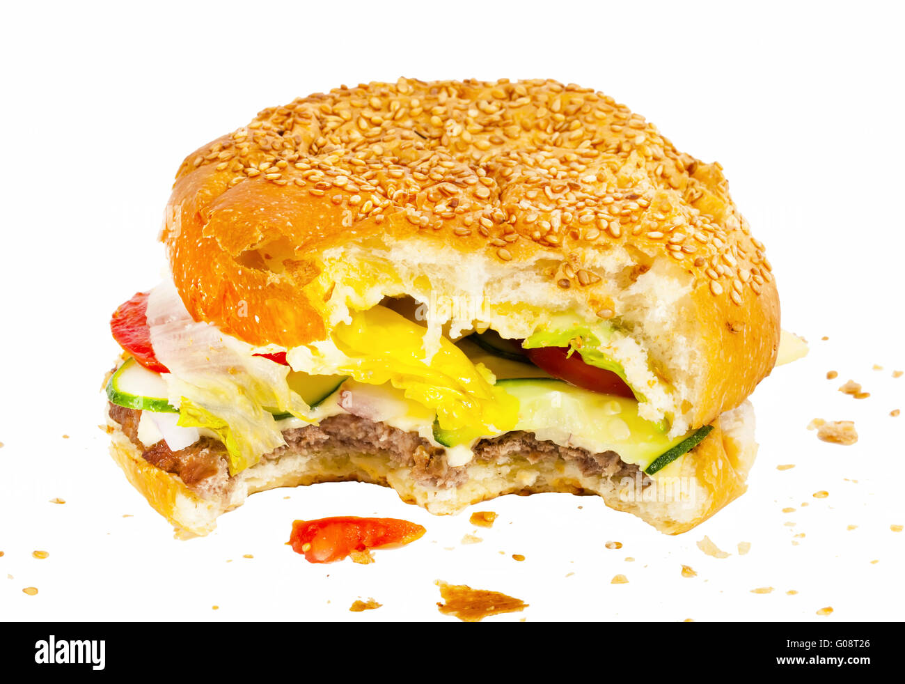 Bitten into burger hi-res stock photography and images - Alamy