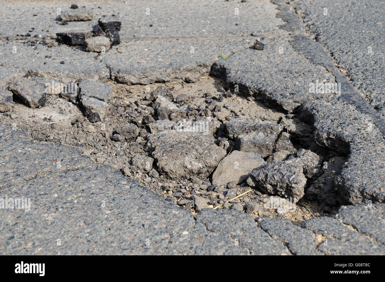 Potholed street hi-res stock photography and images - Alamy